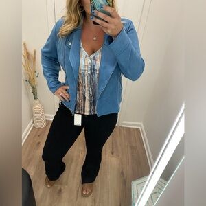 Source Unknown | Jackets & Coats | Nwt Teal Biker Jacket Blazer | Poshmark